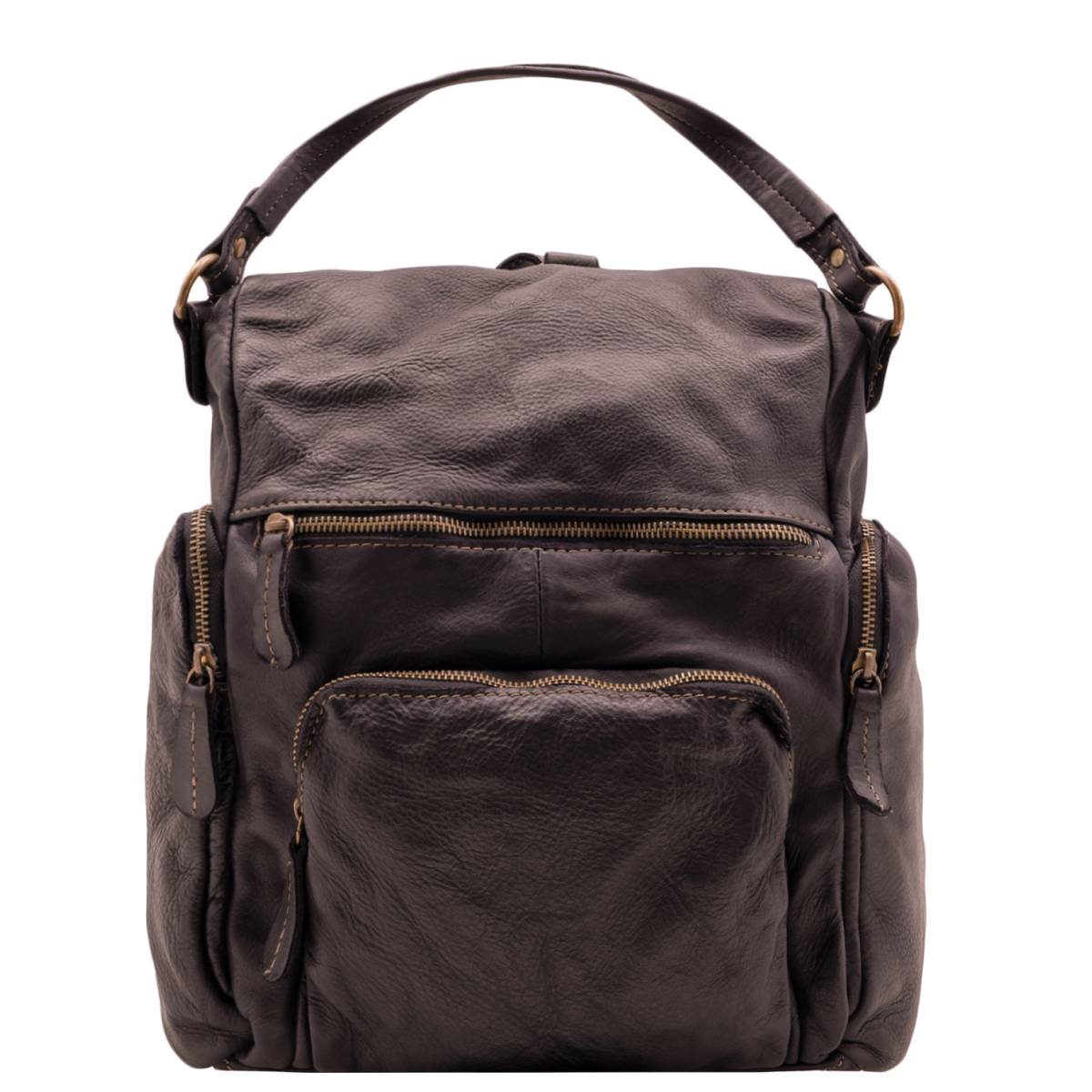 Leather backpack travel bag Adam